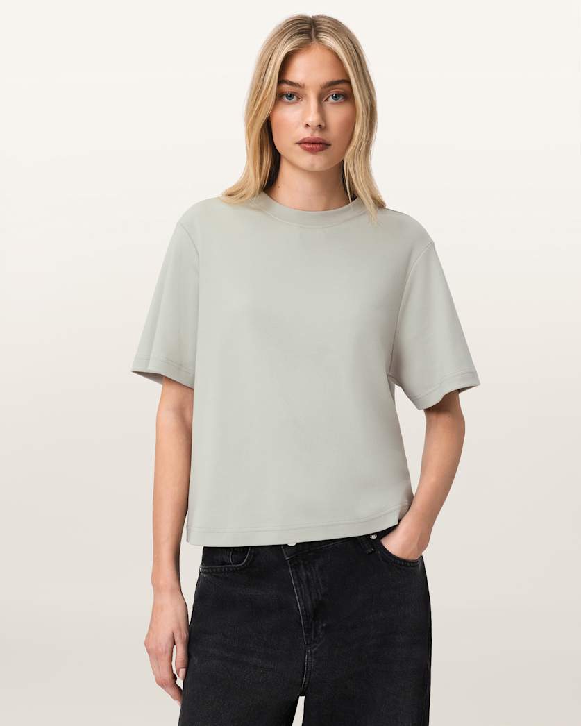 Lisa Boxy Fit T-Shirt PALE GREEN | ALLSAINTS Canada